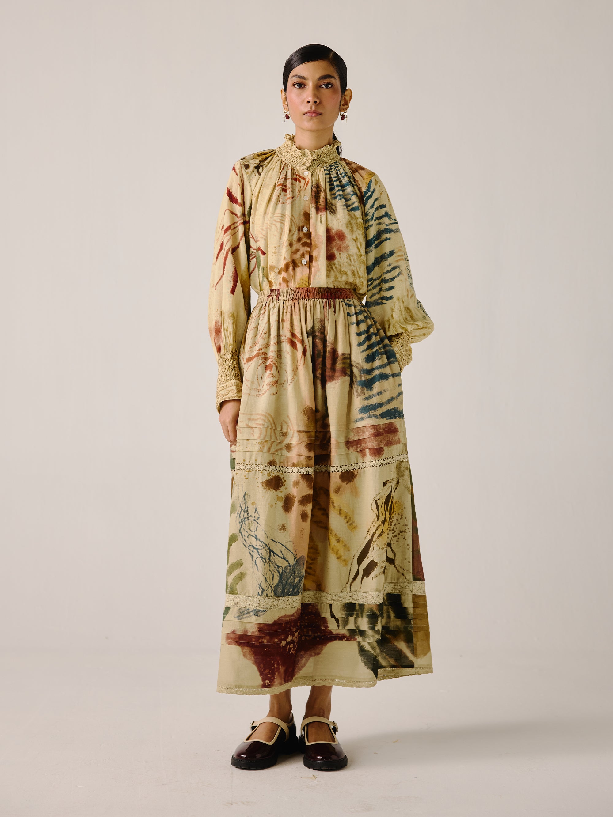 Farmer Cotton Set | Abstract Printed Co-ord sets For Women – CordStudio