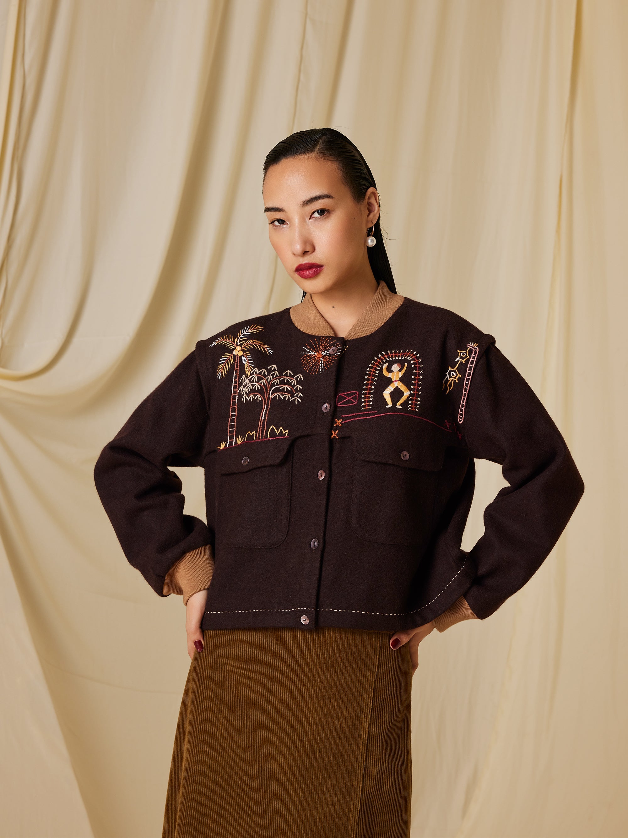 Bert Jacket | Hand Embroidered Jackets For Winter – CordStudio