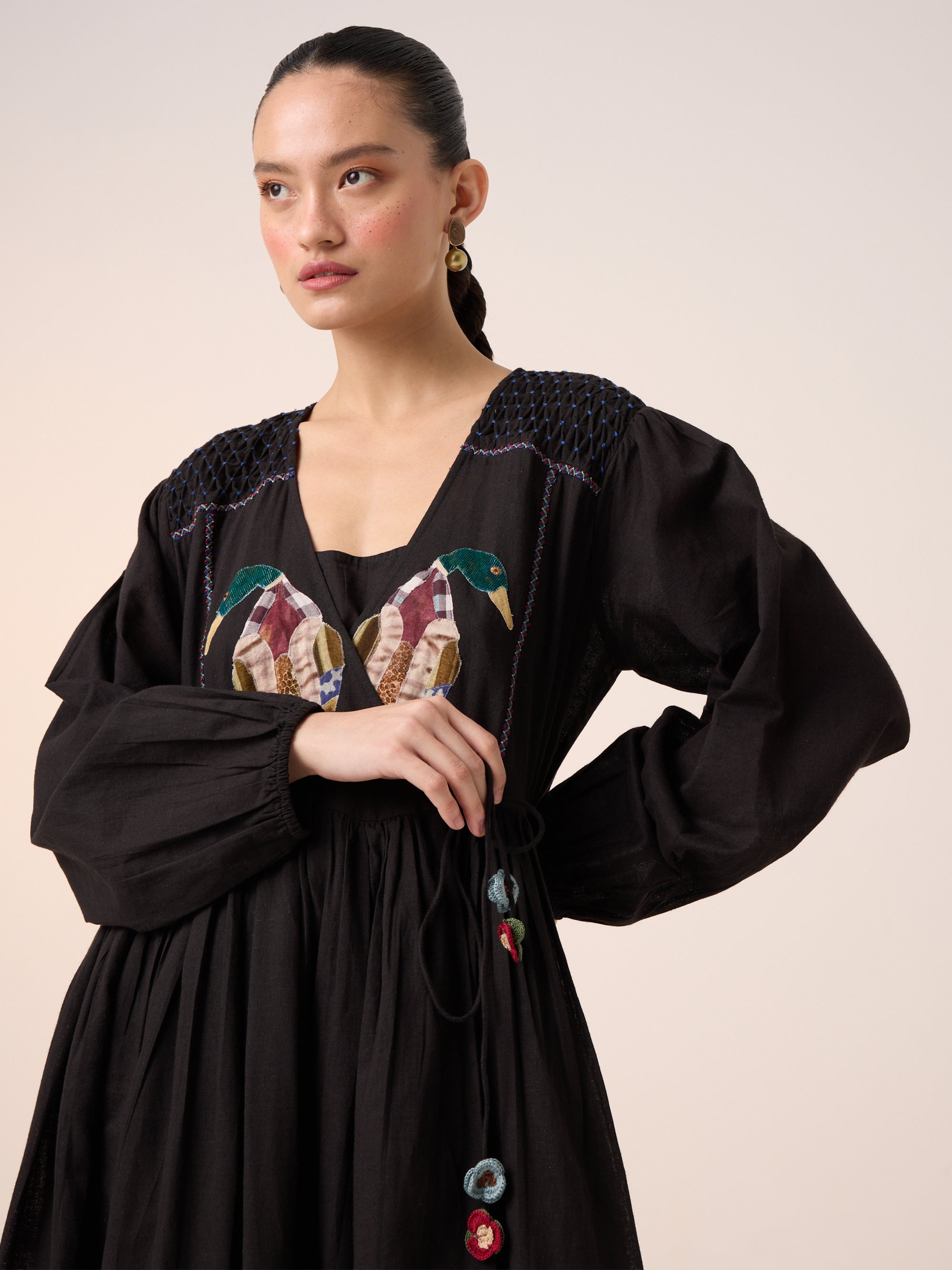 Poem Dress - Black Duck Applique – CordStudio