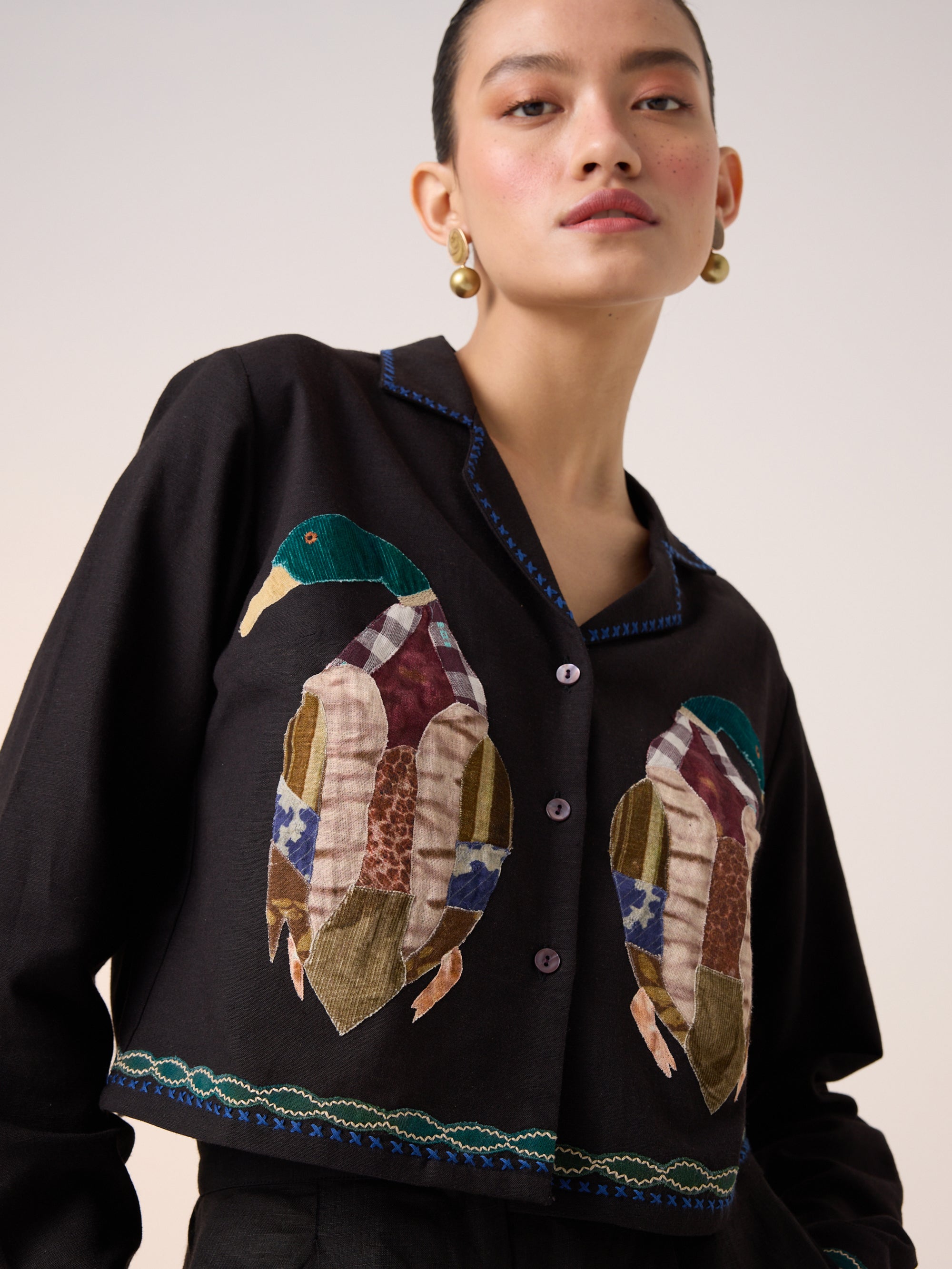 Black Duck Applique Crop Set Online – CordStudio