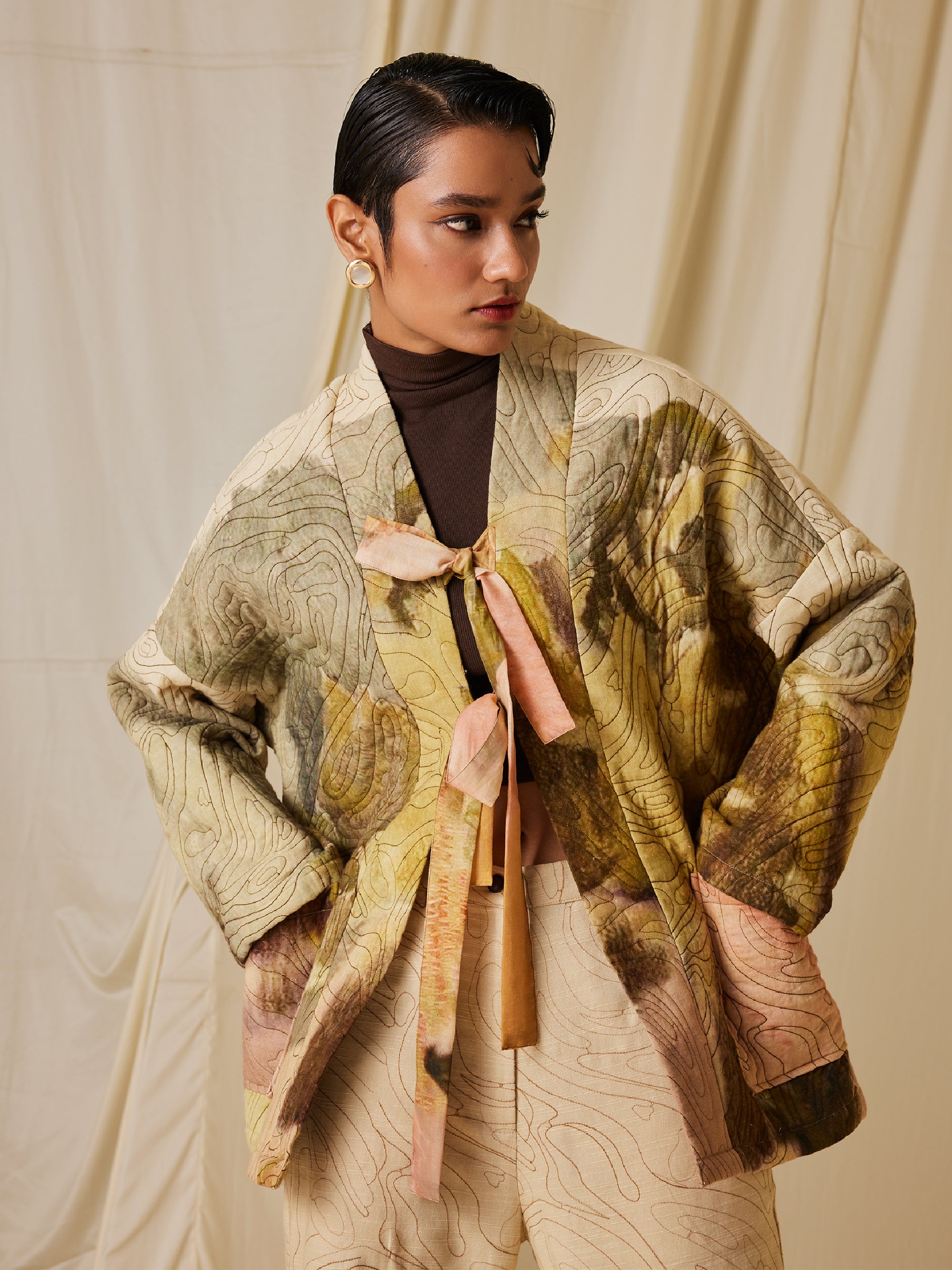 Quilted front open Jacket – CordStudio