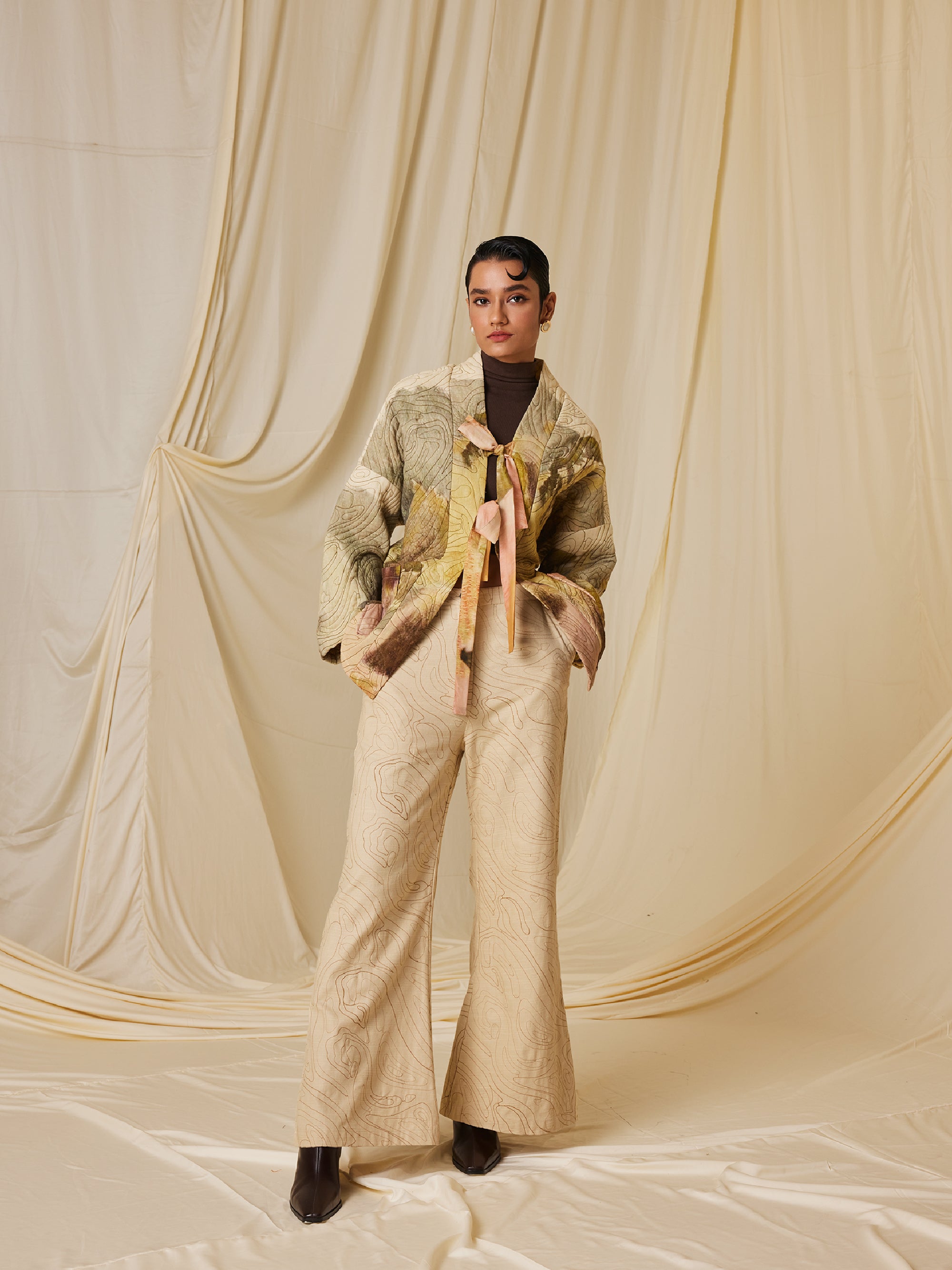 Quilted Front Open Jacket – CordStudio