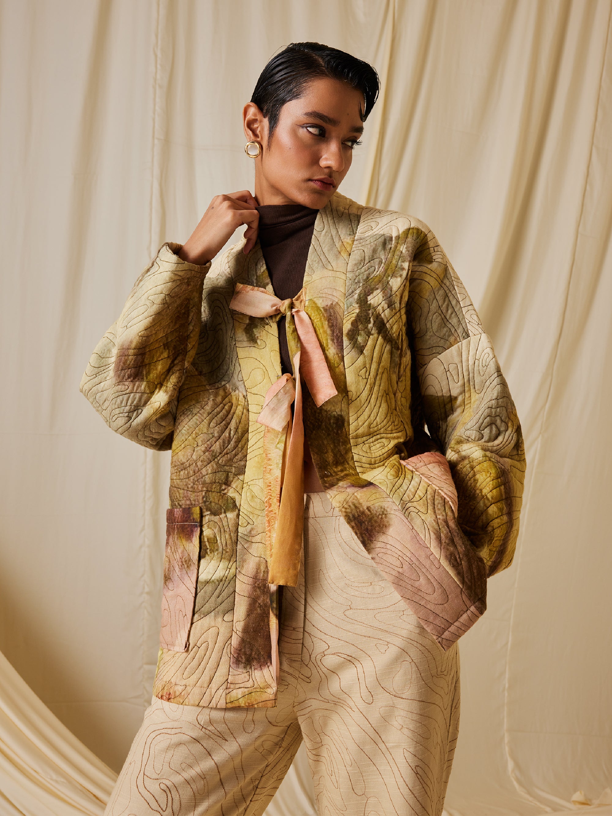 Quilted front open Jacket – CordStudio