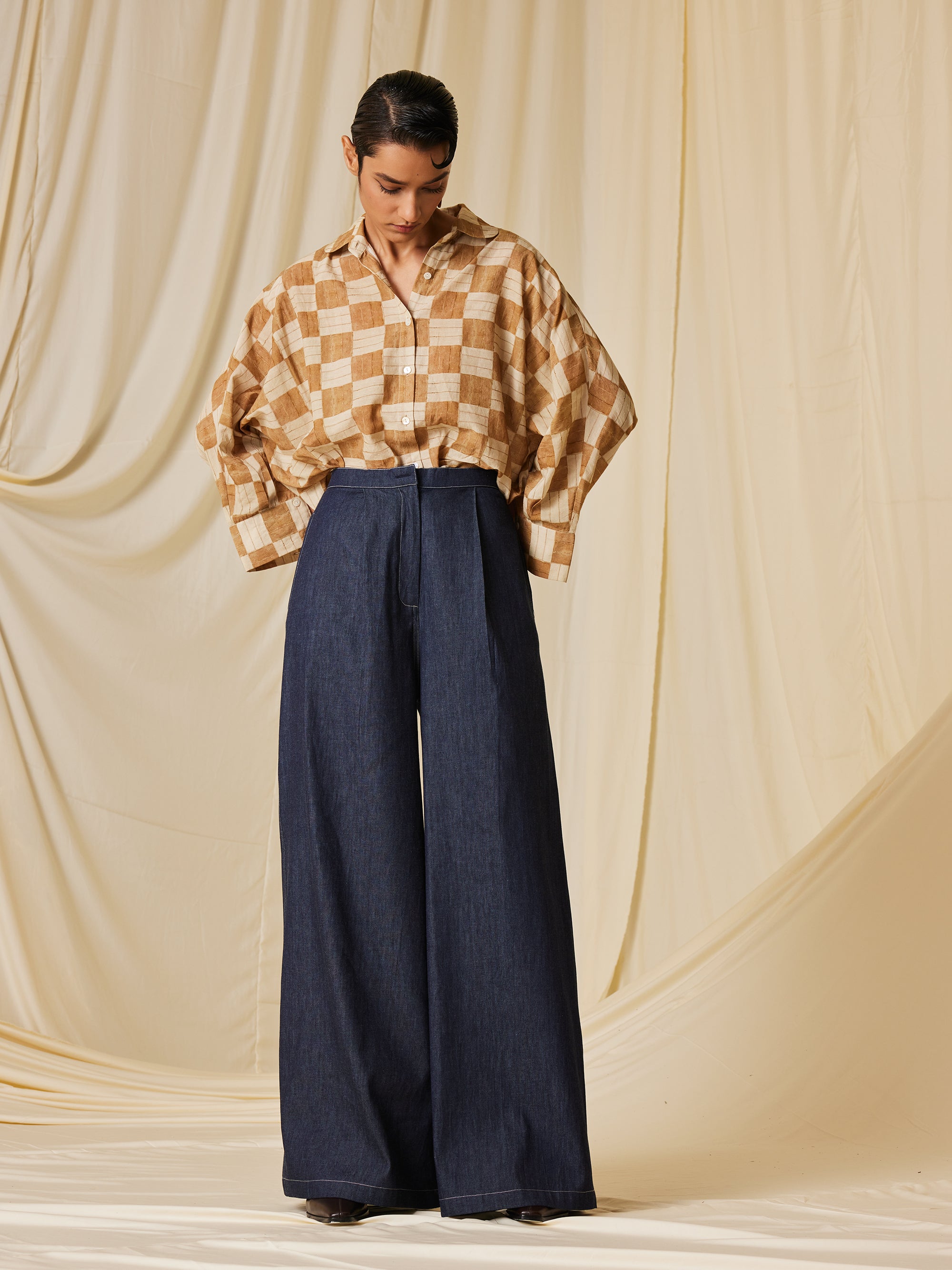Denim Lounge Pants | Plus Size Wide Leg Jeans – CordStudio