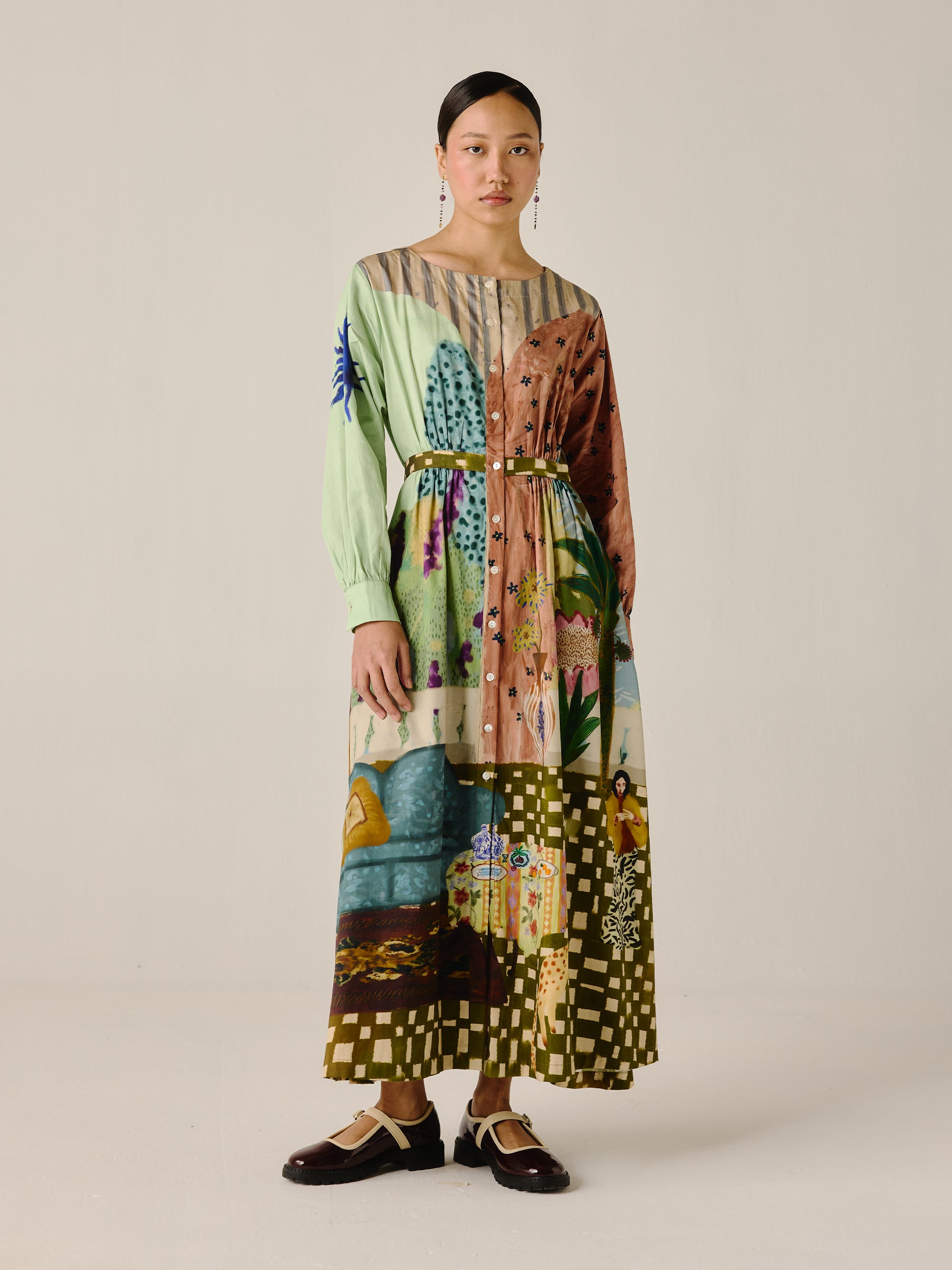 Alice Printed Jane Dress | Printed Cotton Dress – CordStudio