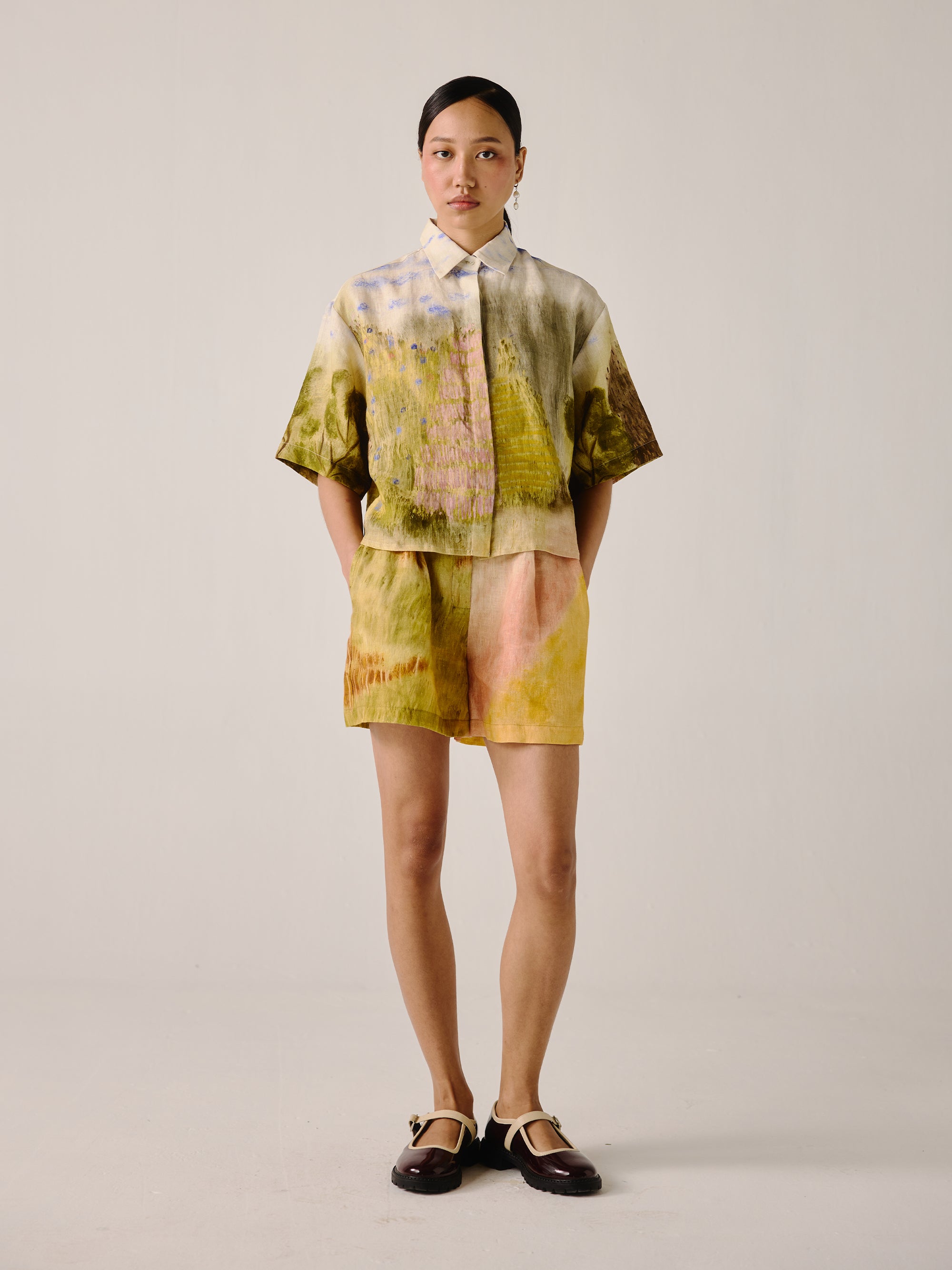 Ava Linen Shirt | Printed Shirt for Women – CordStudio