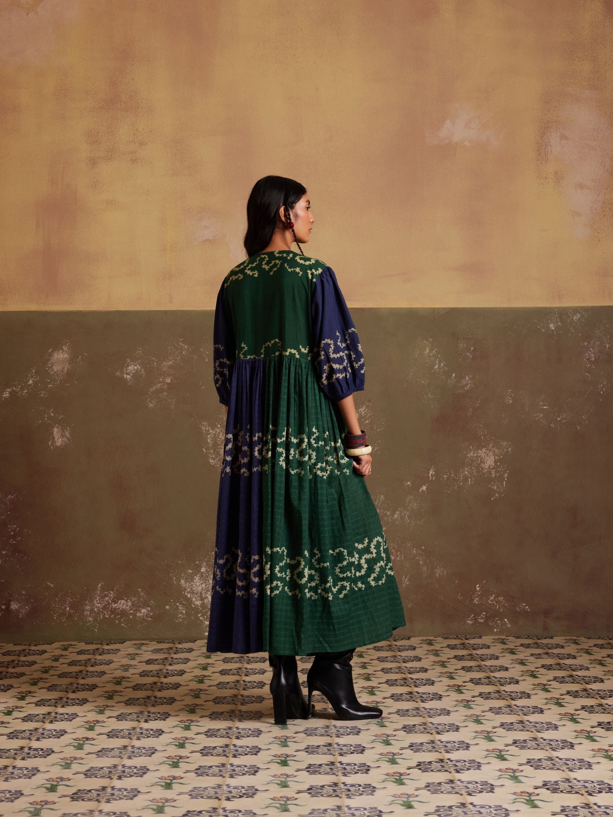 Poem Dress | Indigo Spiral Cotton Dress – CordStudio