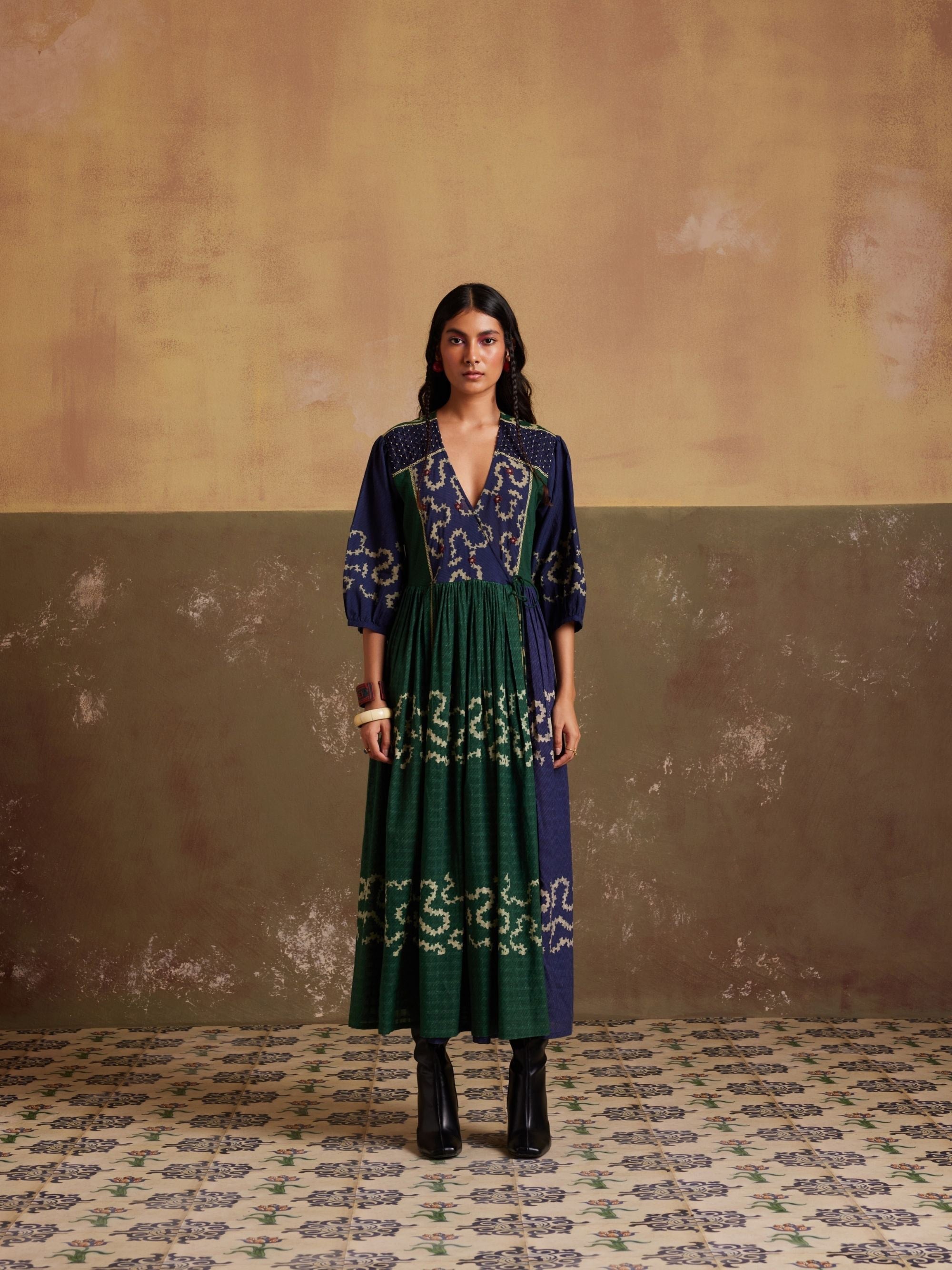 Poem Dress | Indigo Spiral Cotton Dress – CordStudio