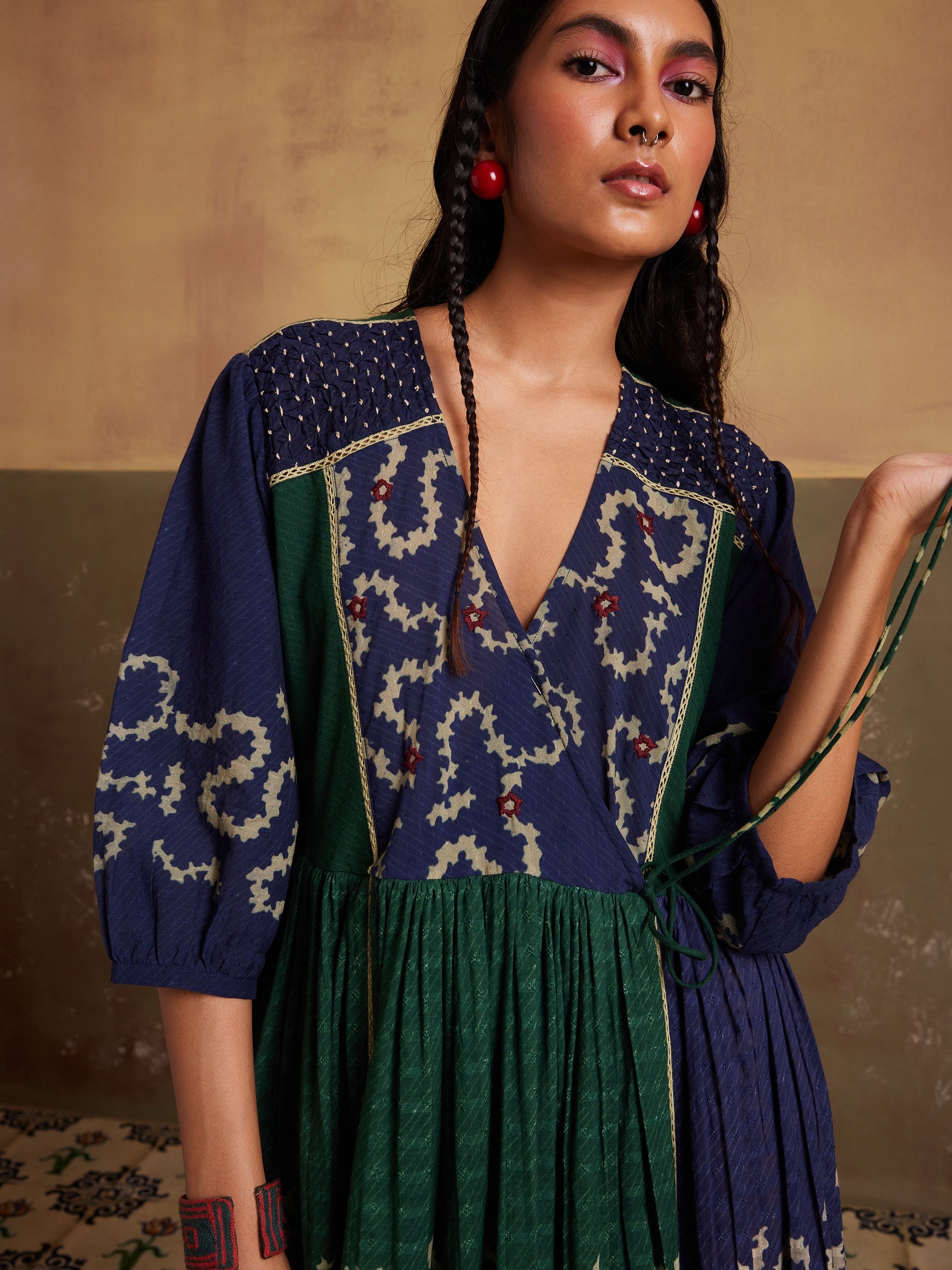 Poem Dress | Indigo Spiral Cotton Dress – CordStudio