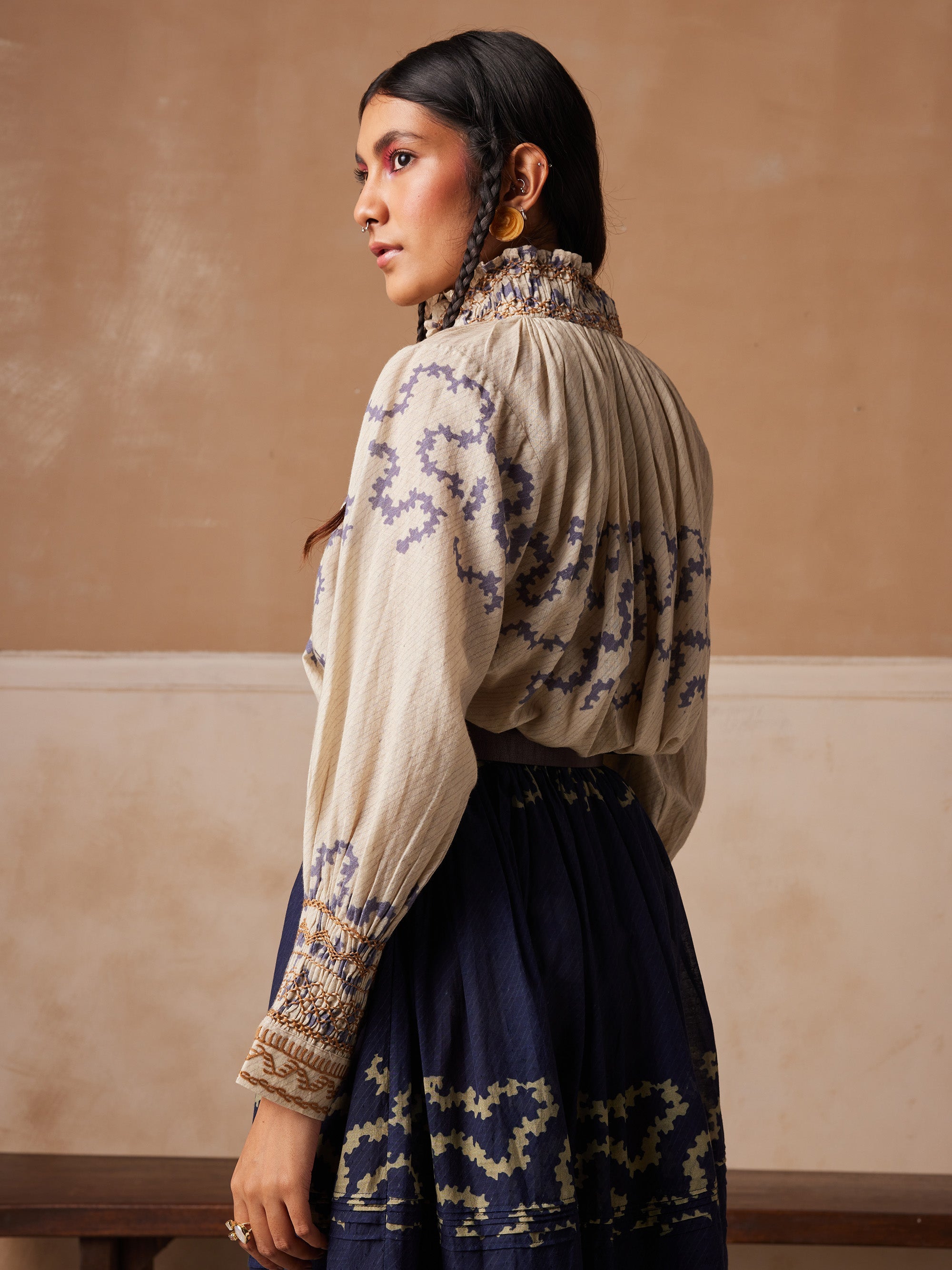 Spiral Printed Farmer Set | Women's Co-Ord Set – CordStudio