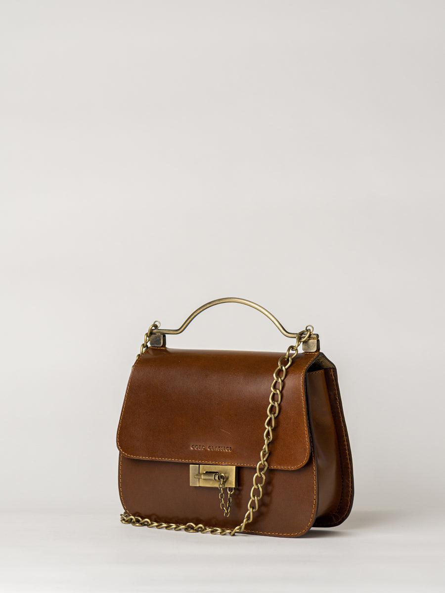 Poem Bag | Tan Leather Handcrafted Handle Bag Online | Cord Studio ...